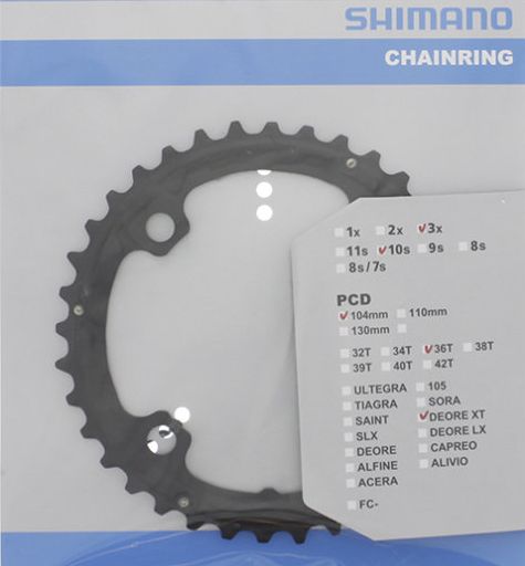 S.M.I.-Radsport - | SHIMANO DEORE LX (FC-T671) Kettenblatt, 36 Zähne, mitte | online kaufen